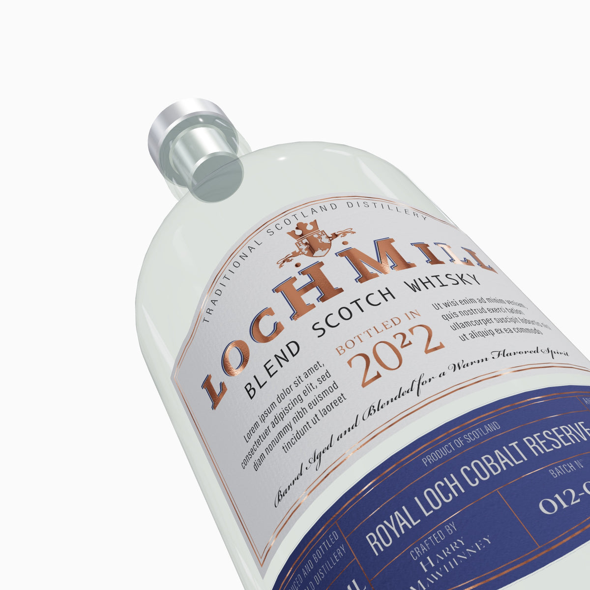 Progetto grafico etichetta LOCHMILL BLEND 05