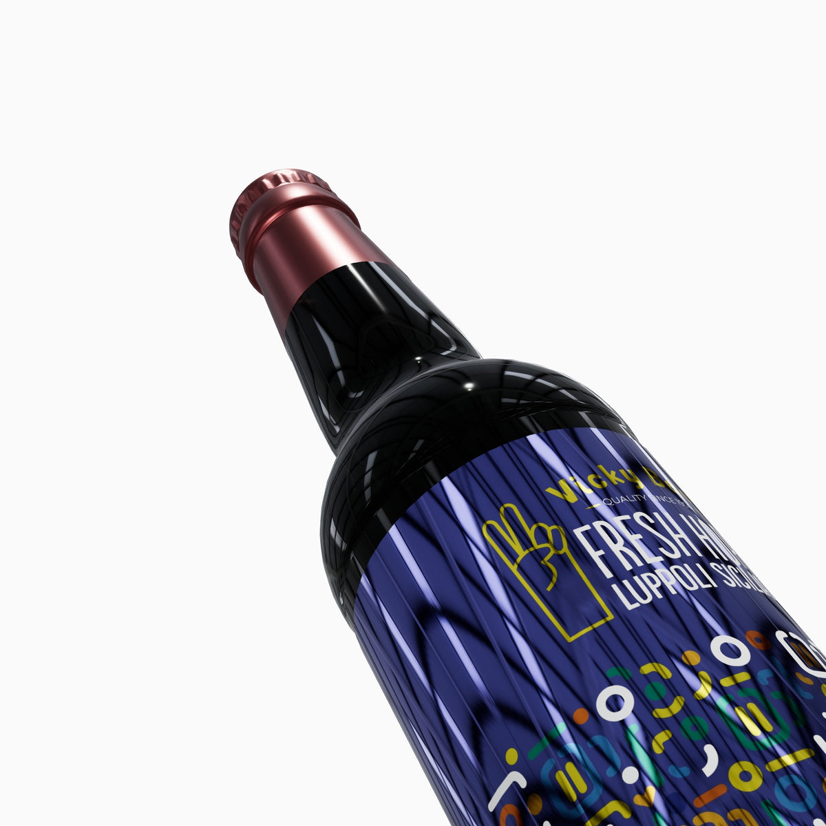 VICKY BEER label graphic design