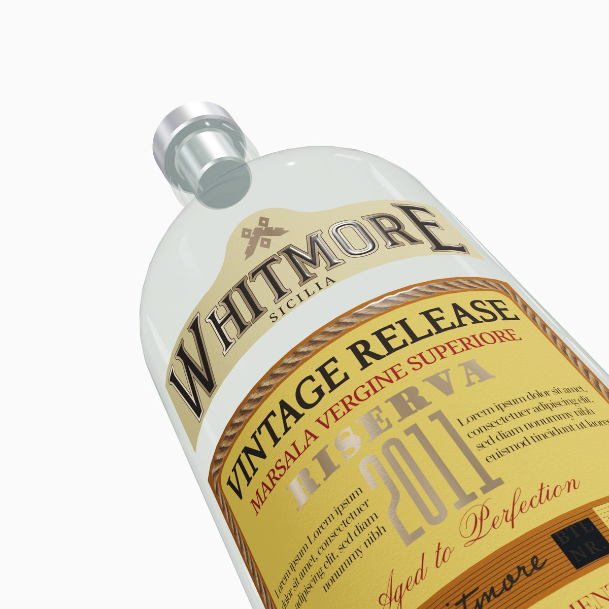 WHITMORE label graphic design